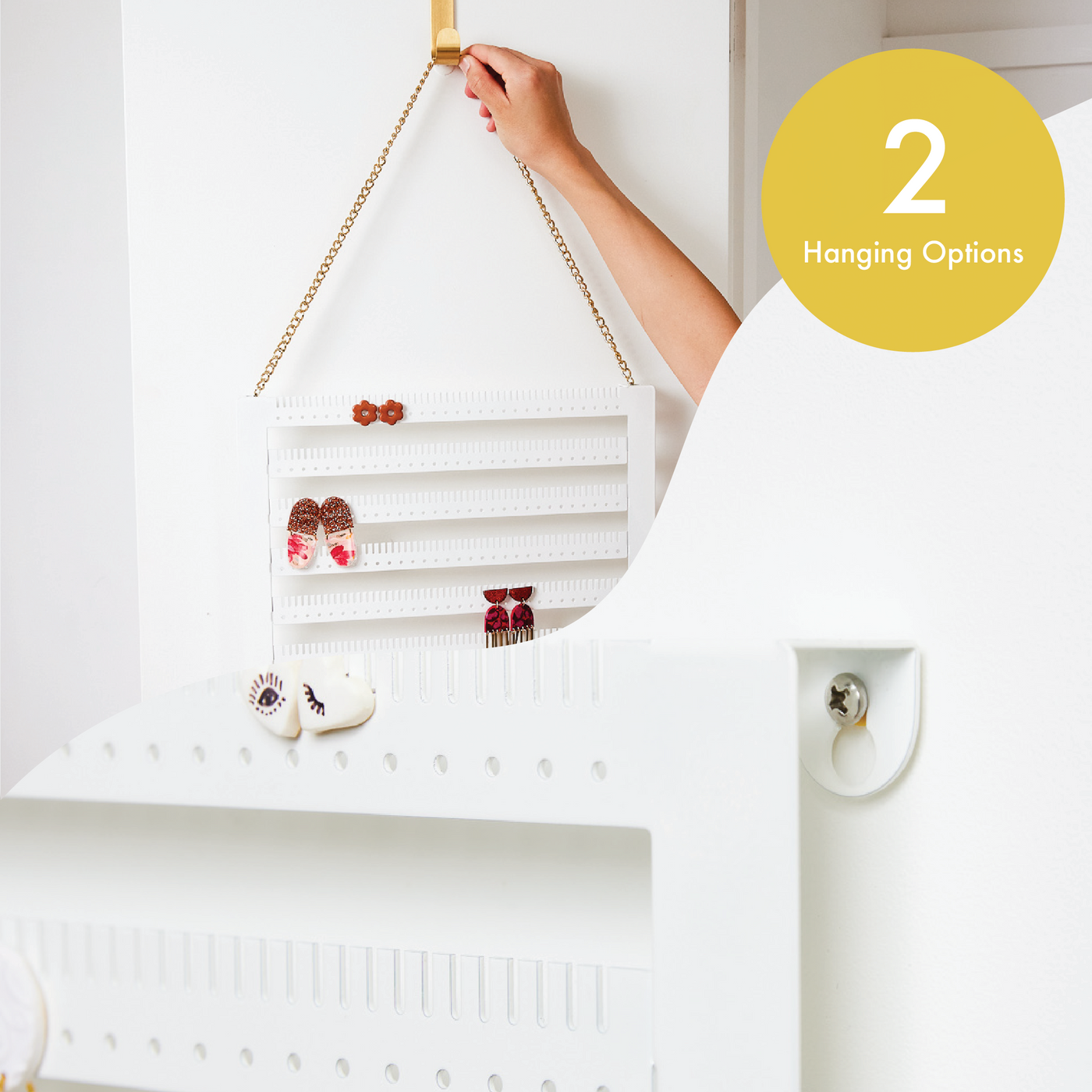 Earring Holder - Hanging Adjustable Earring Holder - Grande