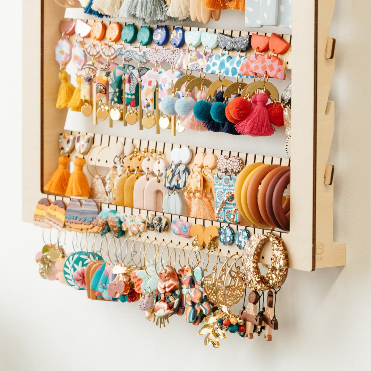 Hanging Adjustable Earring Holder – Fits All Earring Styles