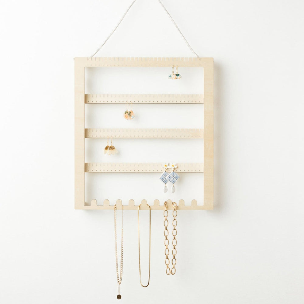 Hanging Adjustable Earring Holder – Fits All Earring Styles